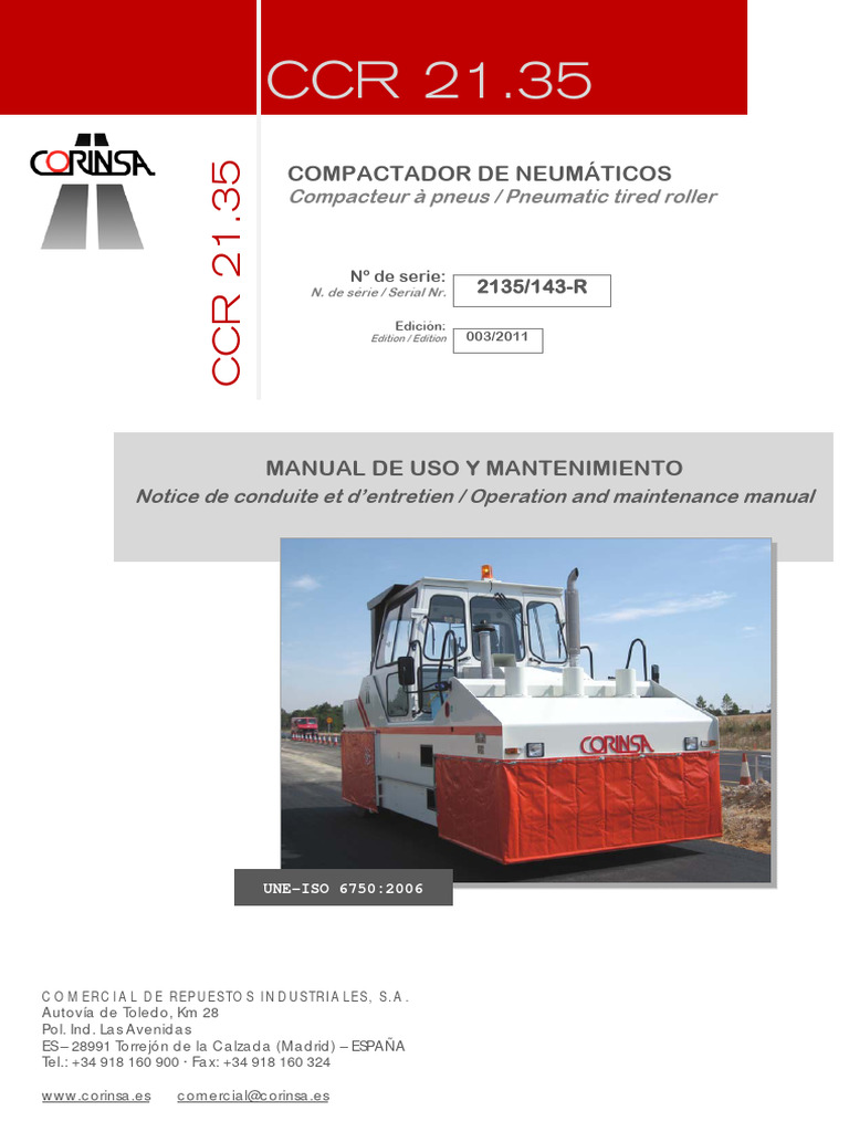 Manual de Uso e Instrucciones CCR 2135 Ed. 003-2011 - Copie | PDF | Herramientas | Mecánica