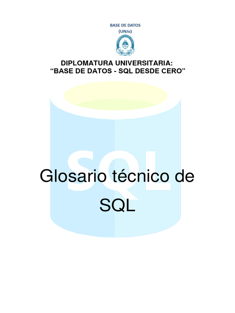 SQL - Glosario Técnico | PDF | SQL | Bases de datos