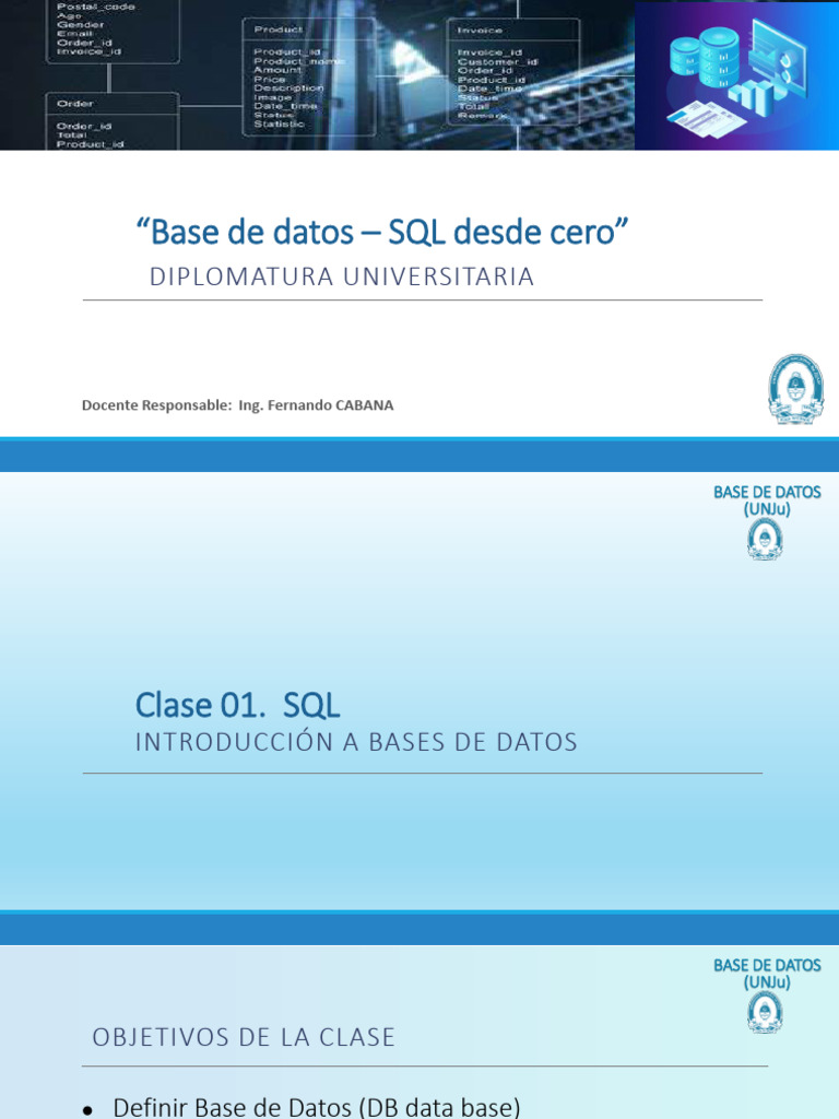 Clase 01 - Introduccion a Las Bases de Datos | PDF | Bases de datos | SQL