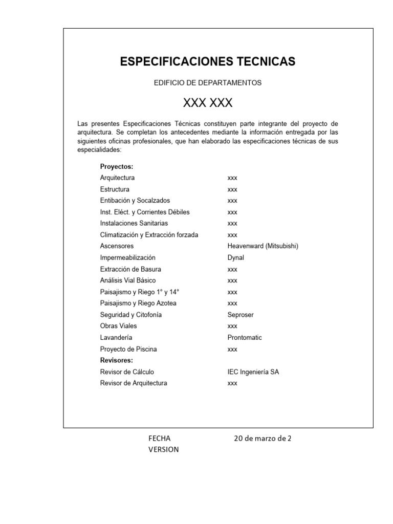 EETT - Tipo Paz | PDF | Contratista general | Arquitecto