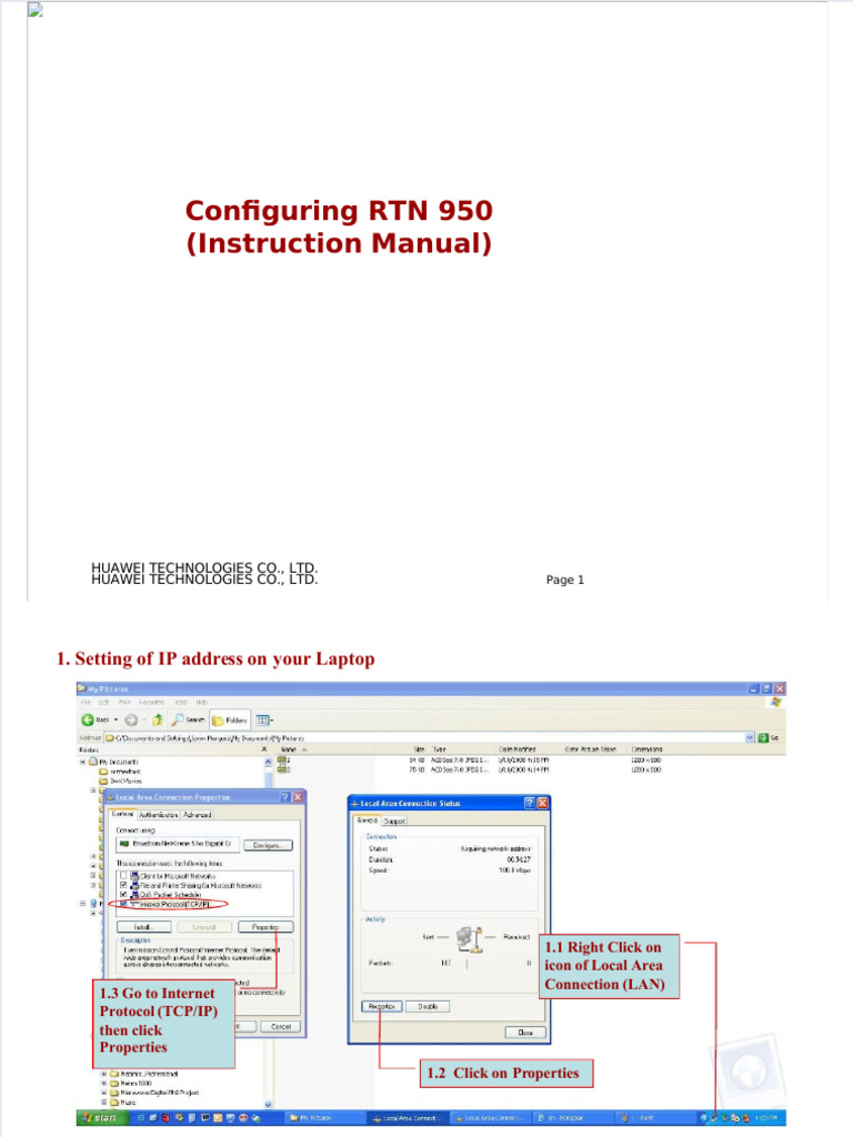 Commissioing of Rtn950 Training2 | PDF | Internet Protocols | Computer ...