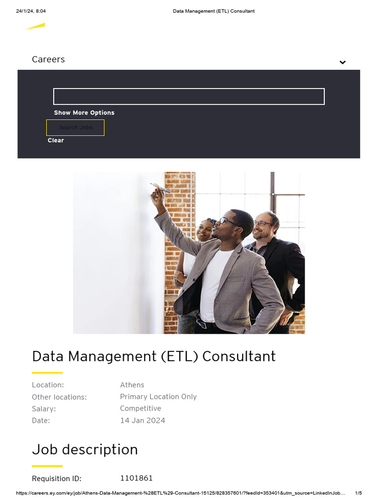 Athens ETL Consultant Job at EY | PDF | Business | Information Technology Management