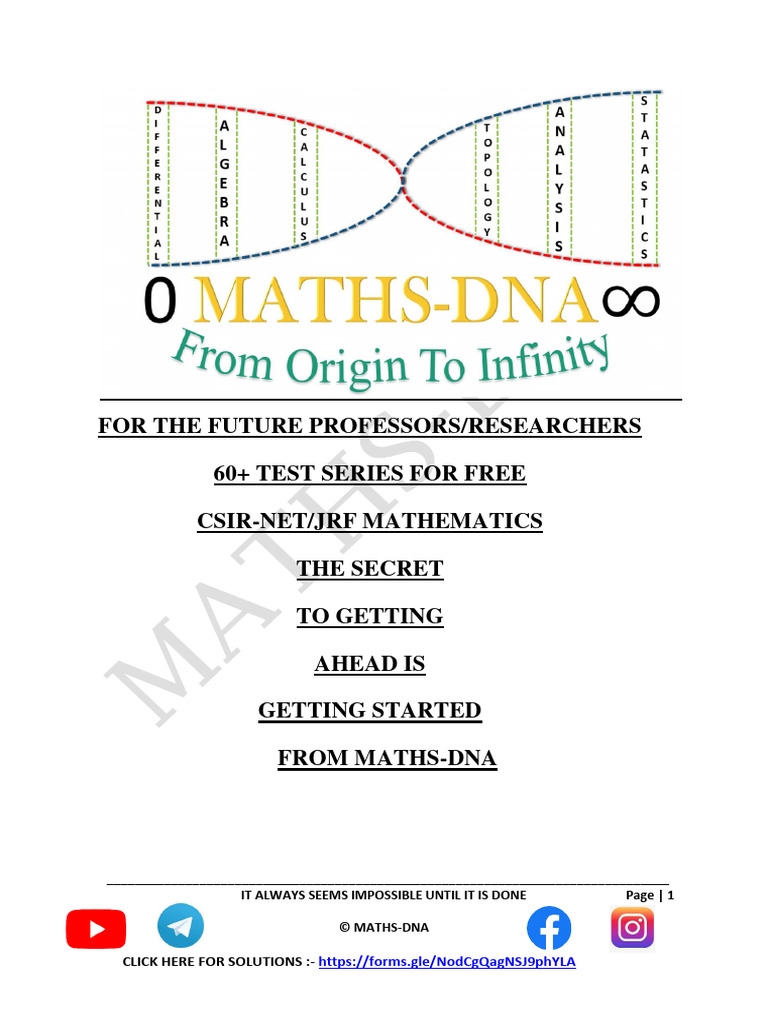 60+ Test Series | PDF | Group (Mathematics) | Field (Mathematics)