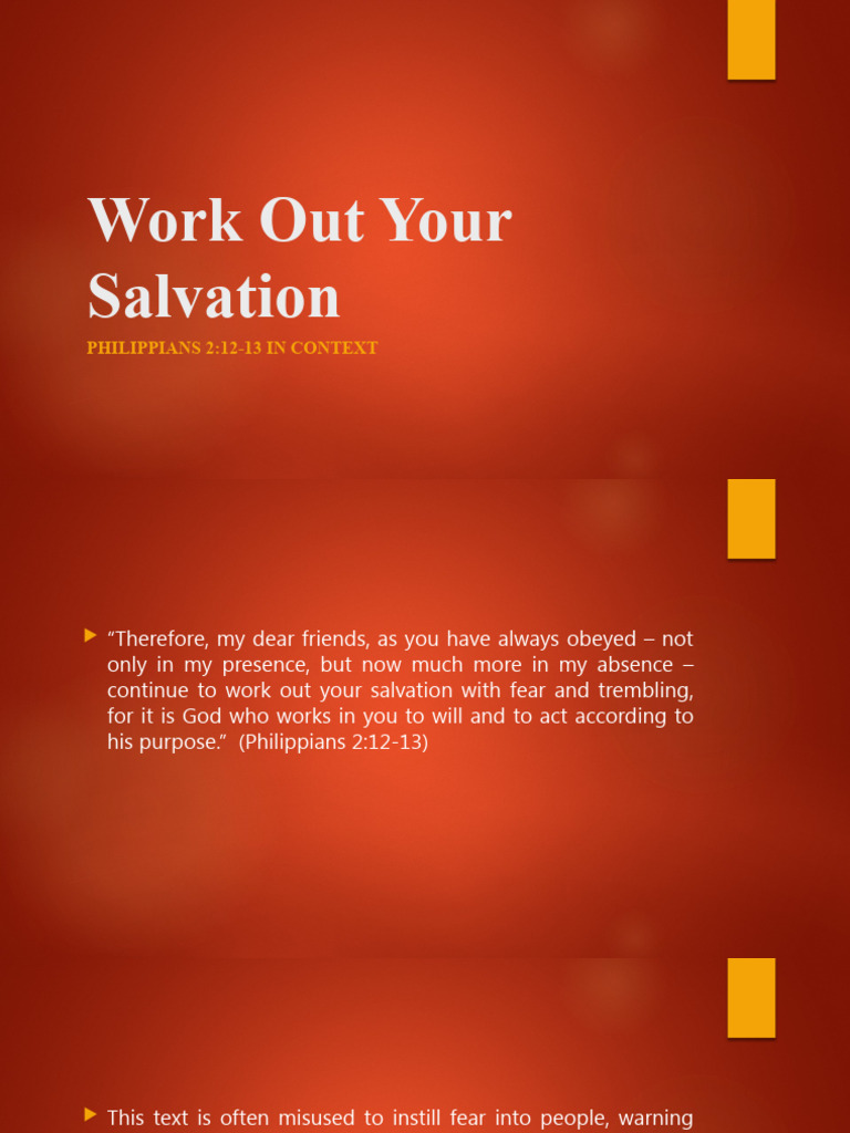 Work Out Your Salvation | PDF