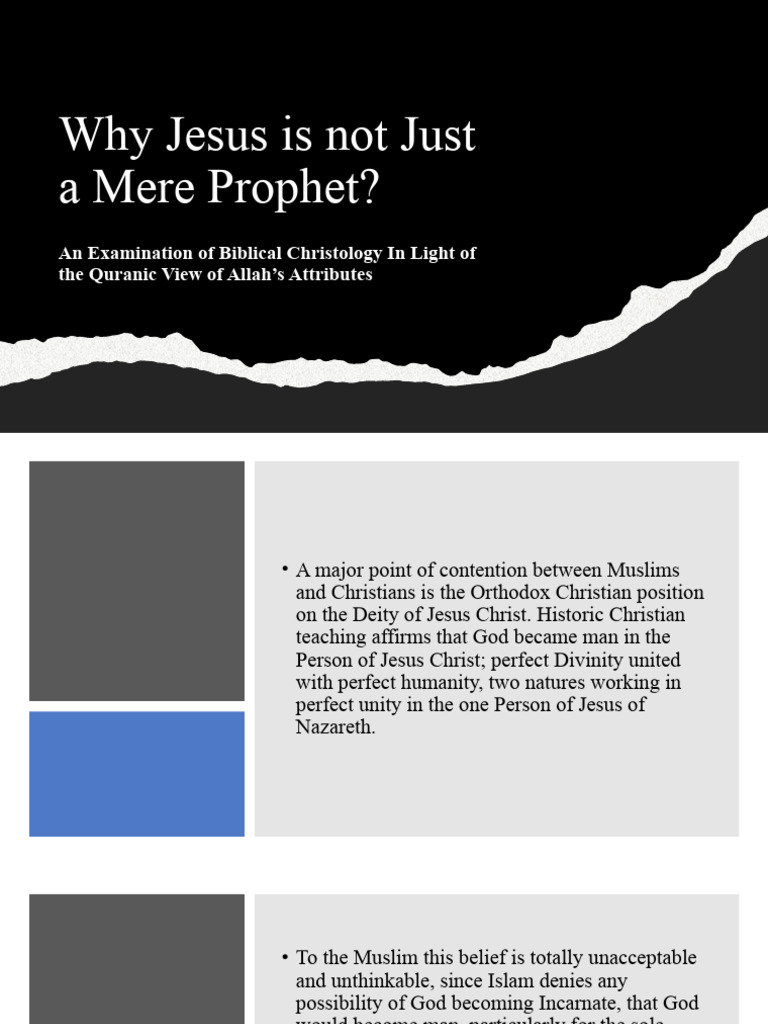 Why Jesus Is Not Just A Mere Prophet | PDF | Jesus | Christology