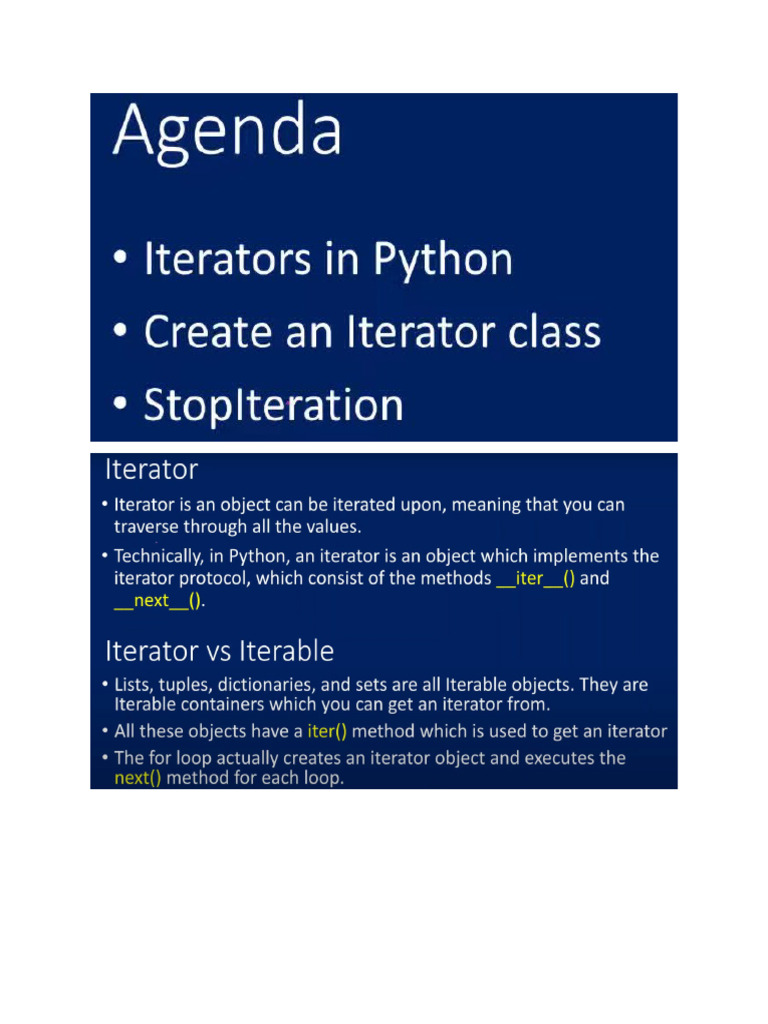 Iterators | PDF