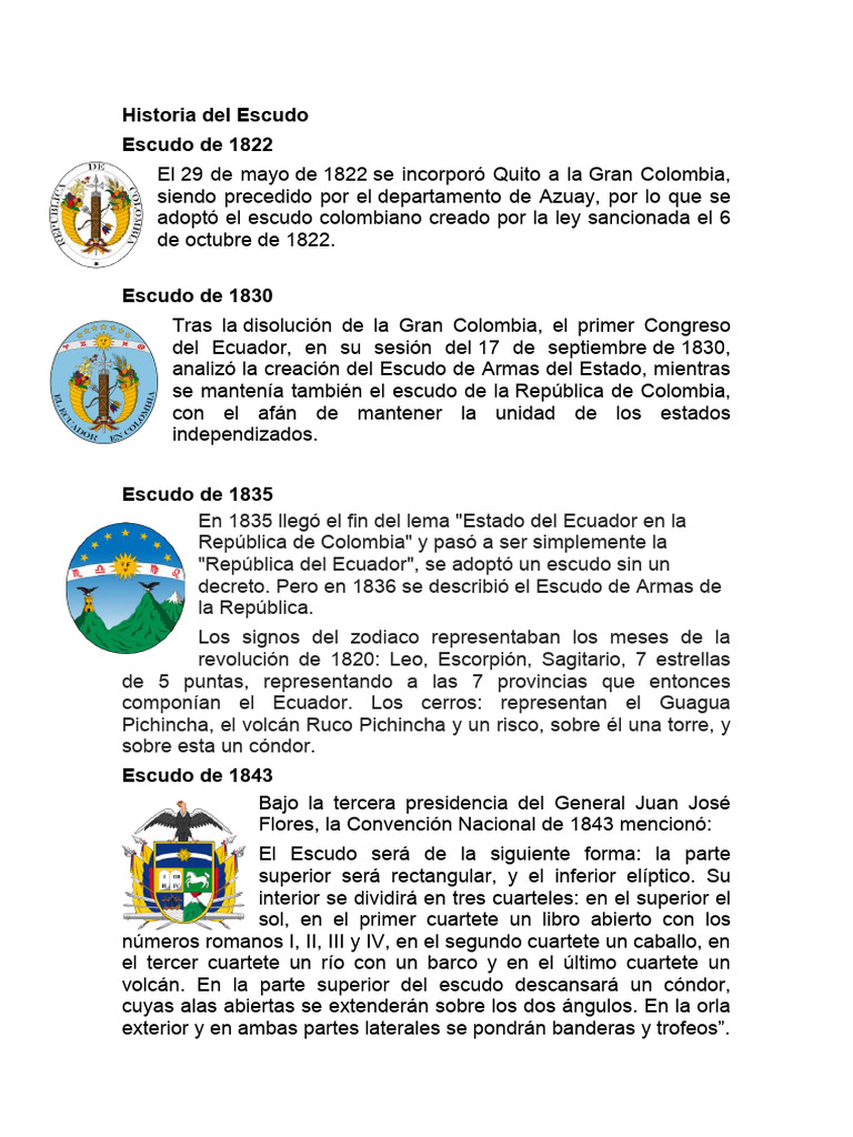 Escudo Nacional | PDF | Ecuador | Los símbolos