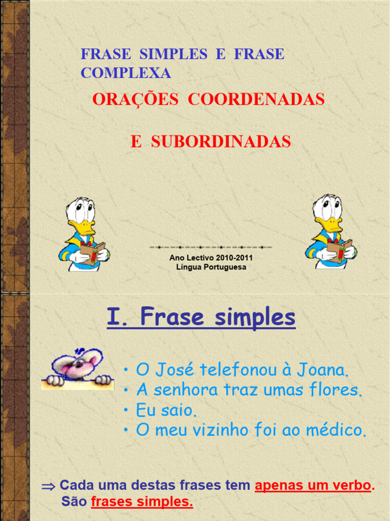 Frases Simple Se Complex As | PDF | Sintaxe | Linguística