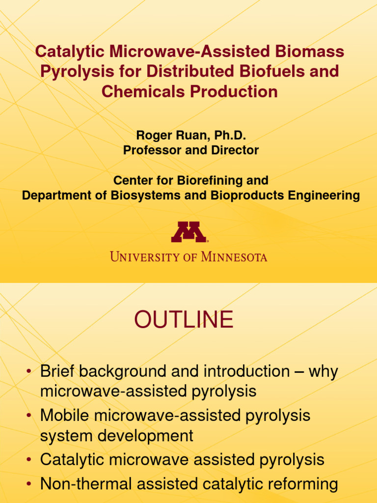 Catalytic Microwave Assisted Biomass Pyrolysis | PDF | Pyrolysis | Biofuel