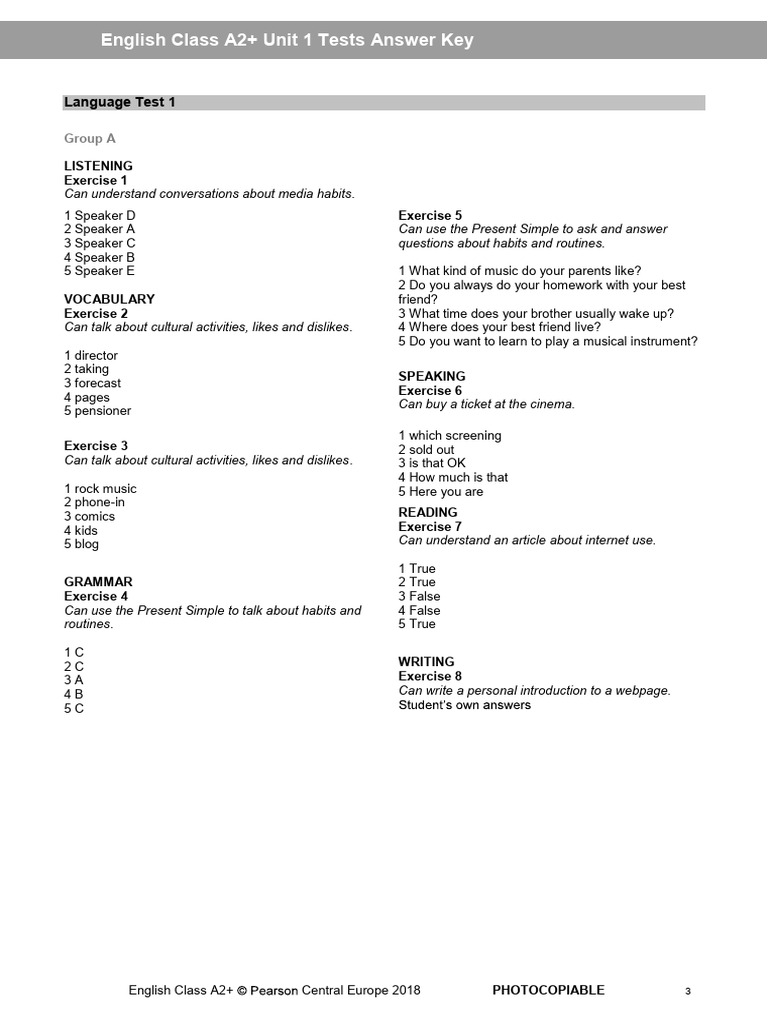 1 Key | Download Free PDF | English Language | Vocabulary