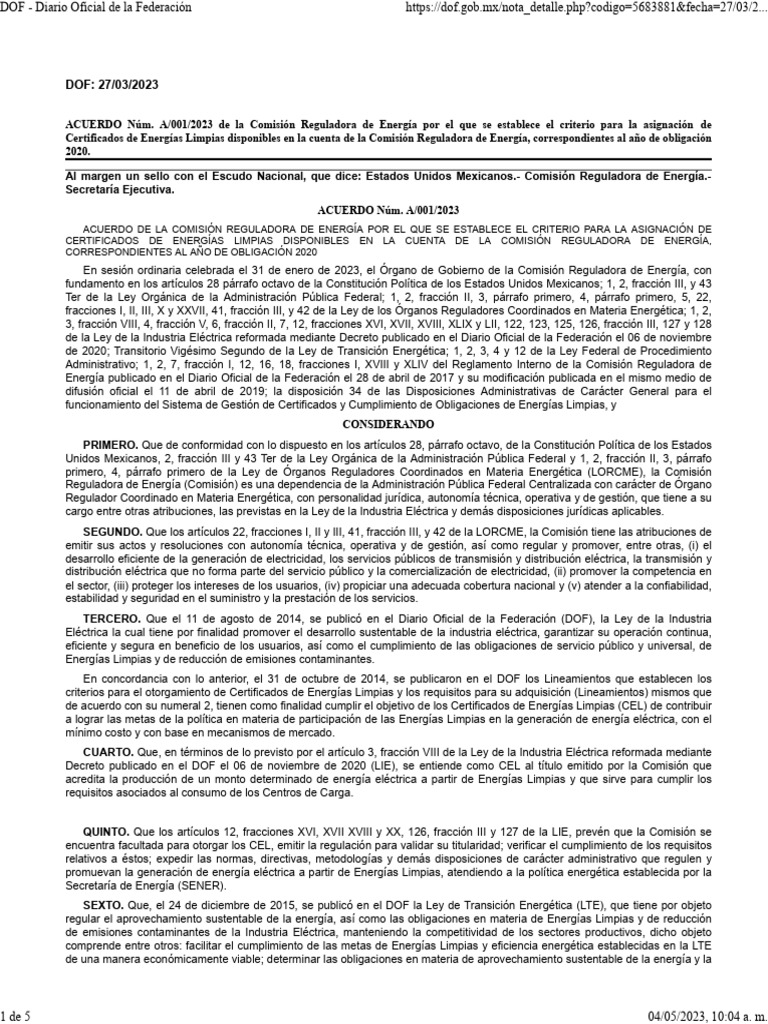 A 001 023 | PDF | Energía renovable | Comisión Europea