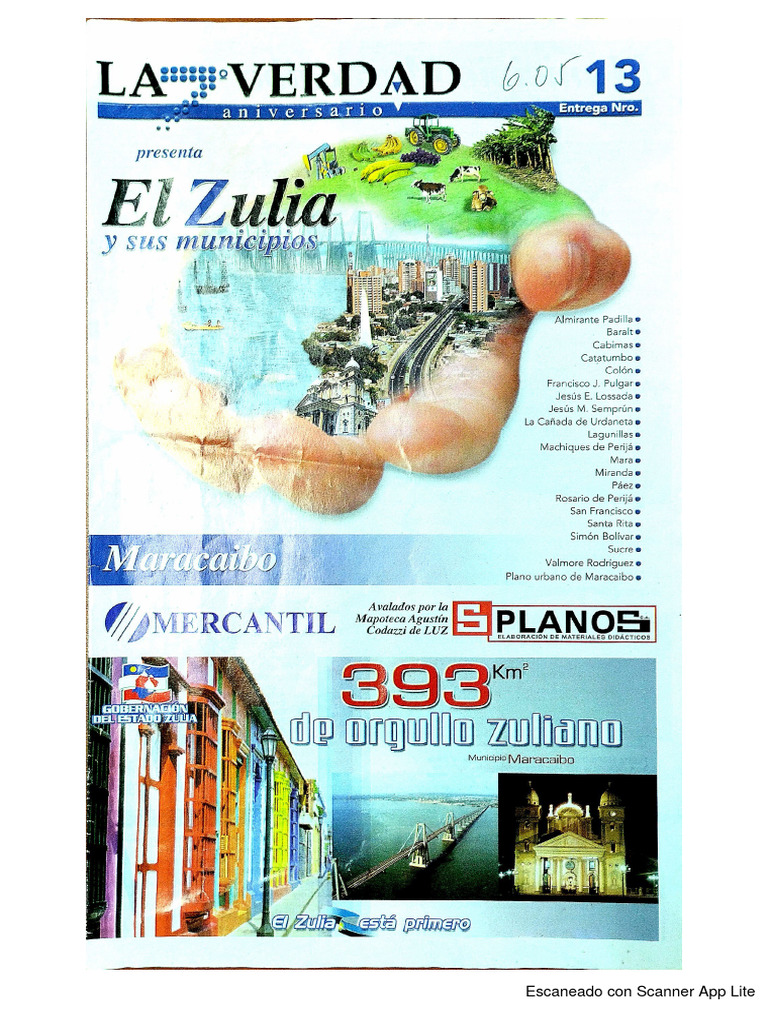 El Zulia y Sus Municipios, La Verdad Diario | PDF