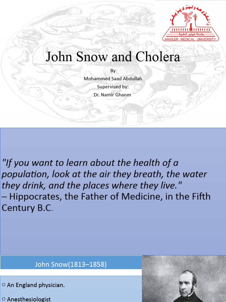 John Snow and Cholera | PDF | Medicine | Public Health