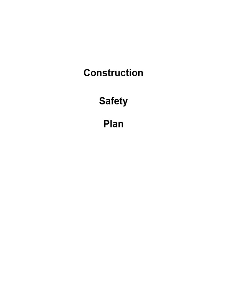Construction Safety Plan | PDF | Crane (Machine) | Scaffolding