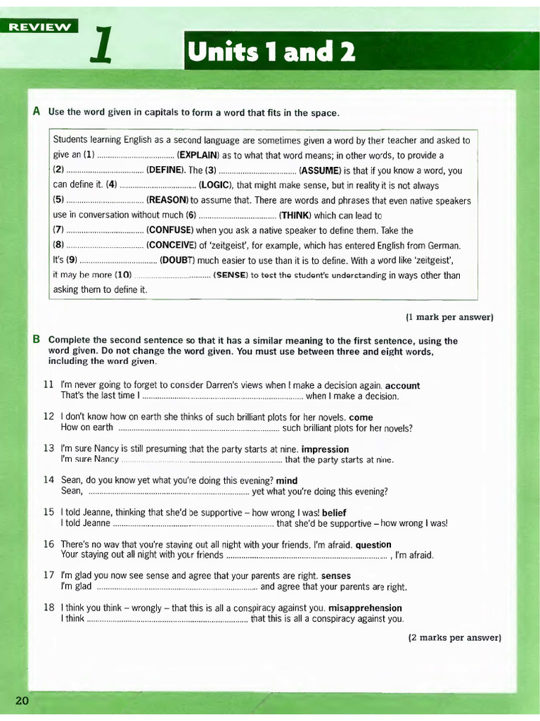 Unit 1 Test c1c2 | PDF