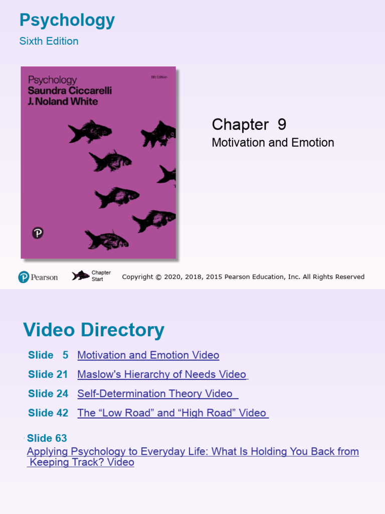 Ciccarelli 6e CH09 IPPT | PDF | Motivational | Motivation