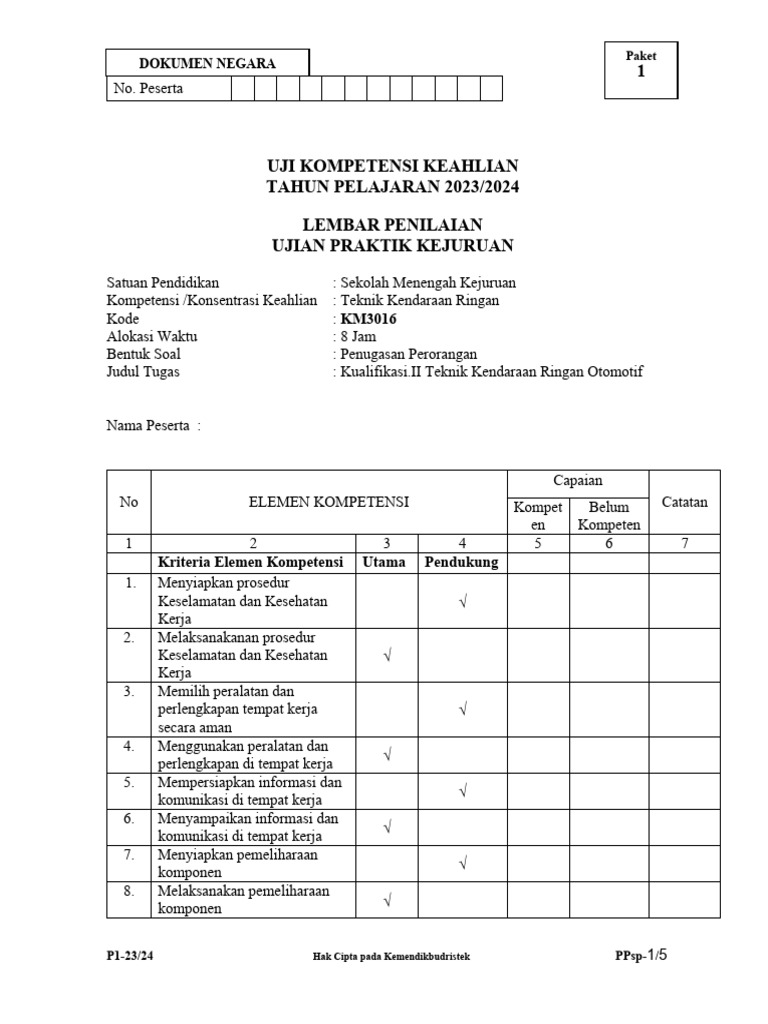P1 Ppsp Teknik Kendaraan Ringan Pdf