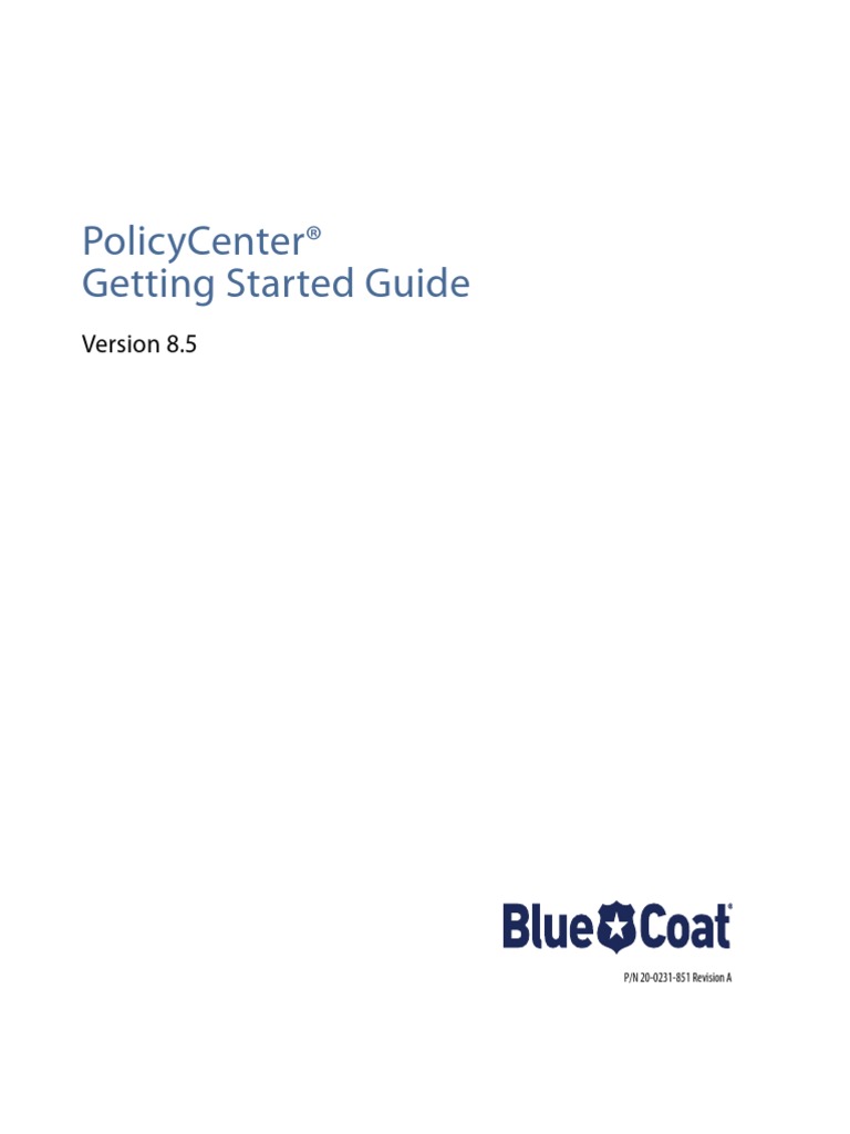 Policy Center Getting Started Guide v8.5 | PDF | Command Line Interface ...