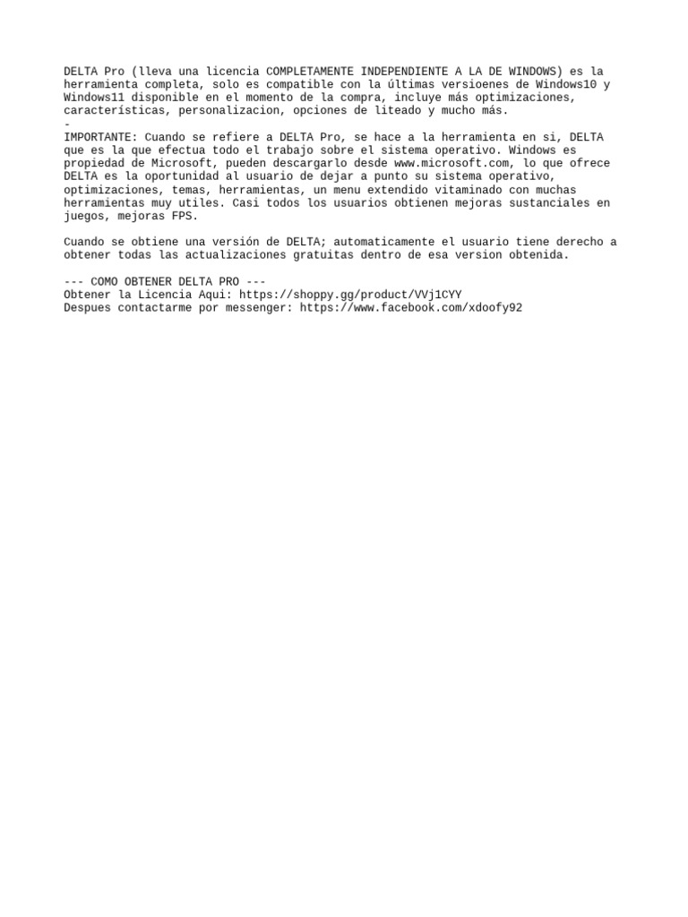 Descargar DELTA Pro para Windows 10/11 | PDF