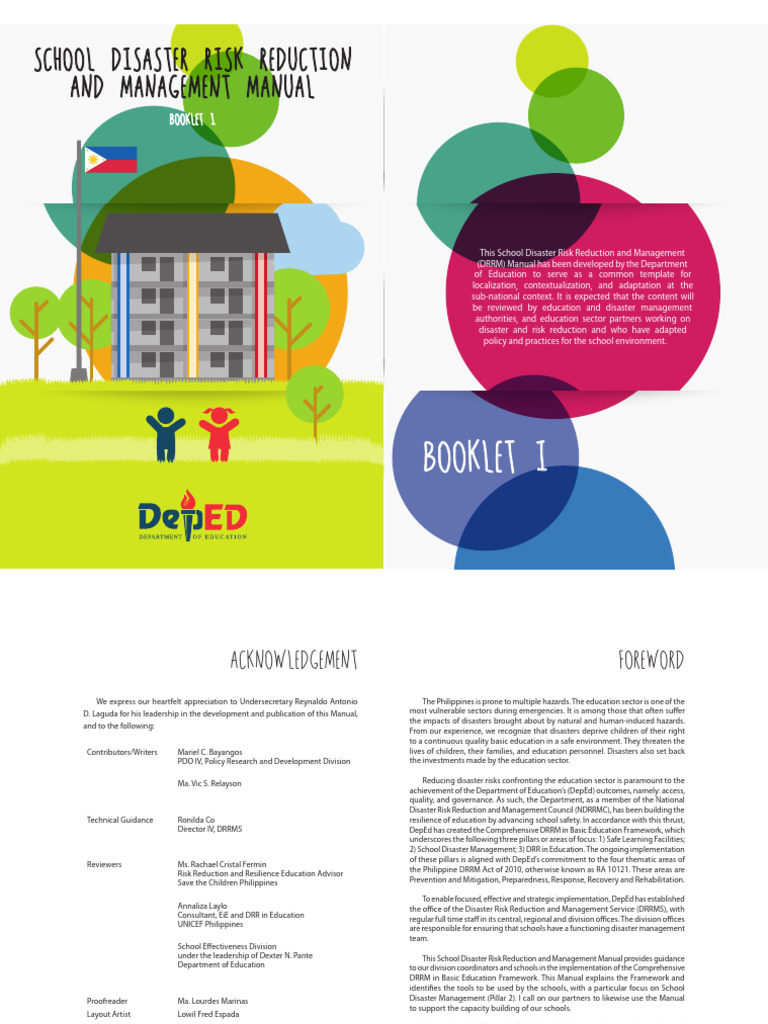 School DRRM Manual Booklet 1 | PDF | Emergency Management | Natural ...