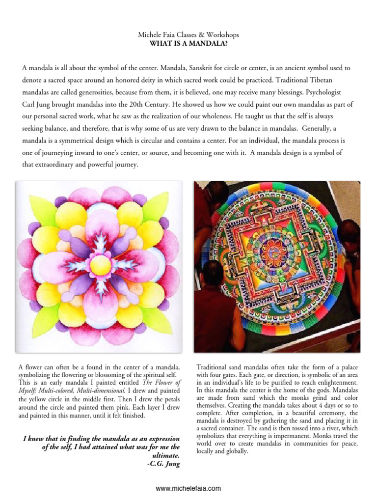 What Is A Mandala Handout | PDF | Mandala | Religious Faiths