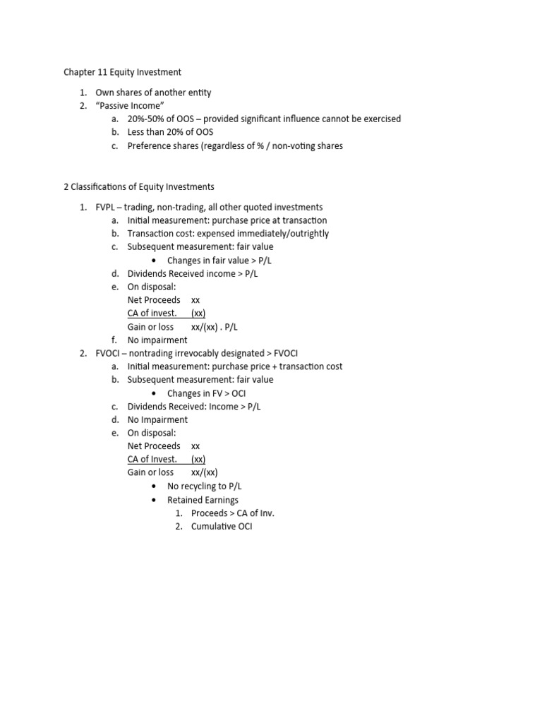Understanding Equity Investments | PDF | Investing | Fair Value