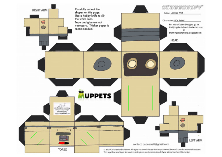 80s Robot Paper Toy Paper Craft | PDF