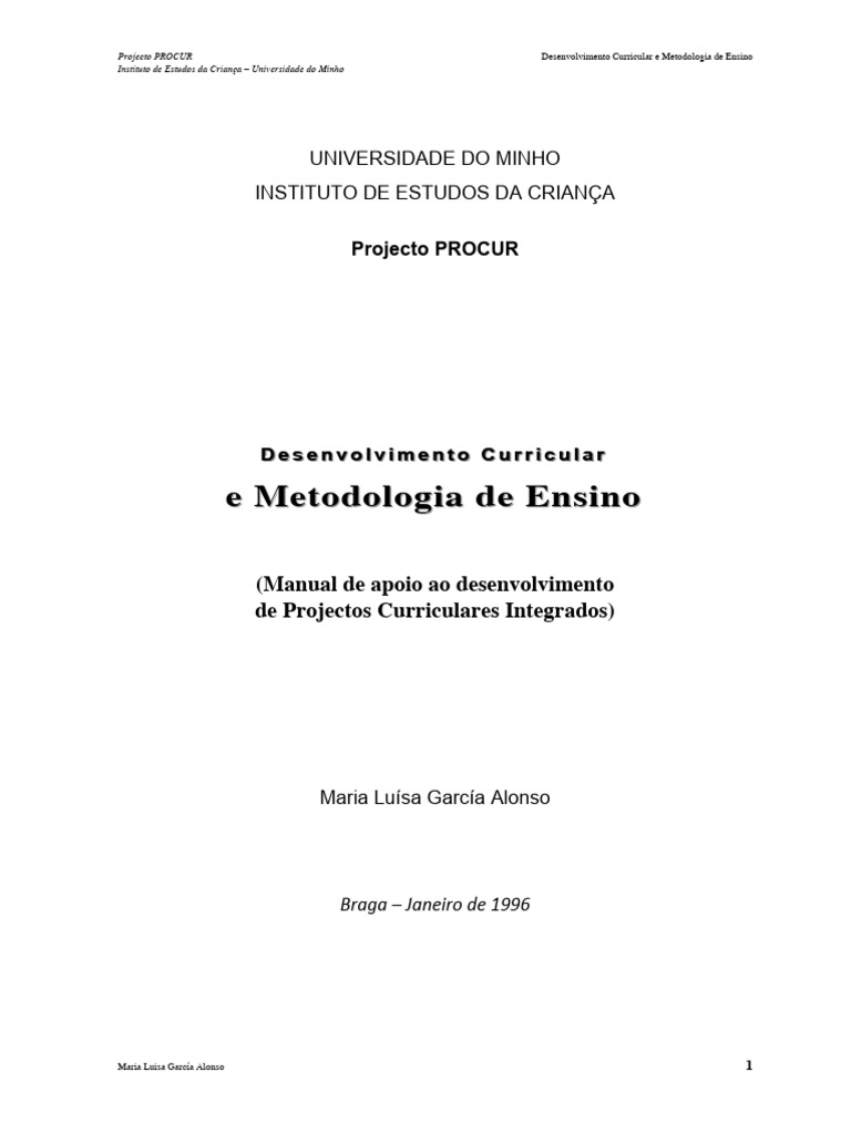 Manual Luisa Alonso, 1996 Final | PDF | Pedagogia | Aprendizado