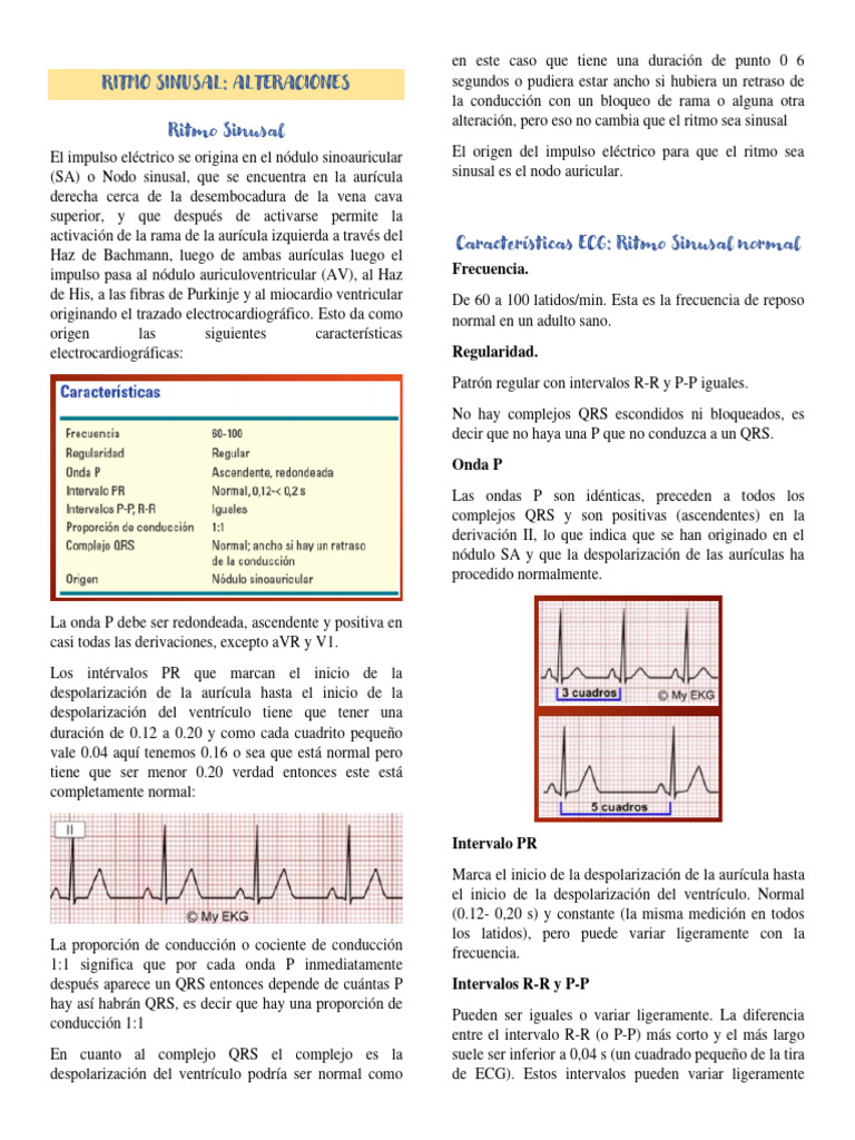 Ritmo Sinusal | PDF | Electrocardiografia | Electrofisiologia
