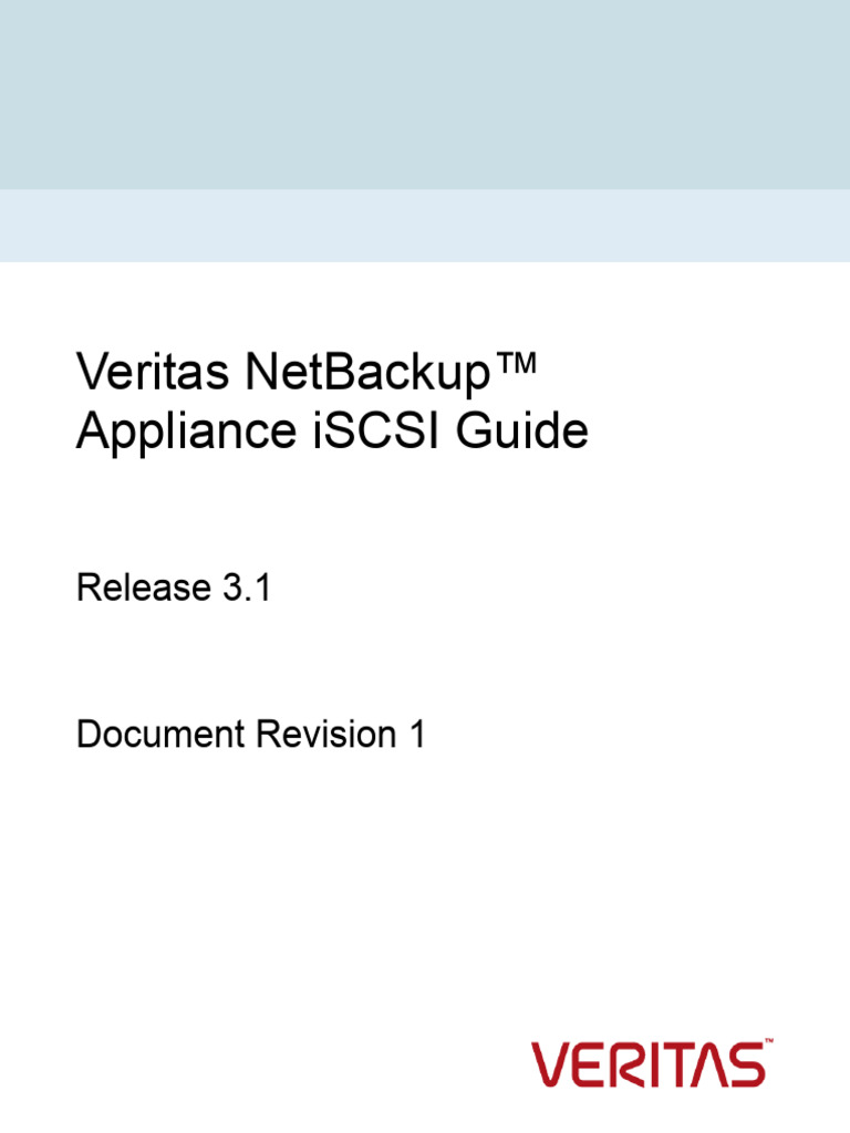 NetBackup Appliance iSCSI Guide - 3.1 | PDF | Backup | Computer Network