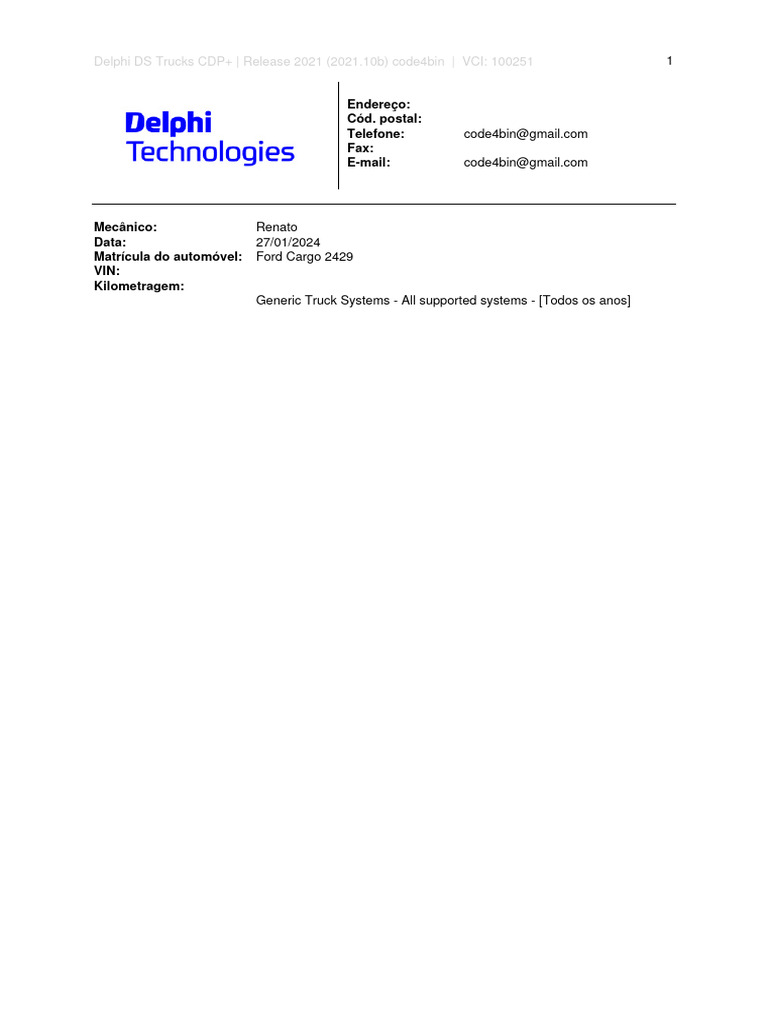 Códigos de Falhas Ford Cargo 2429 | PDF | Bens manufaturados