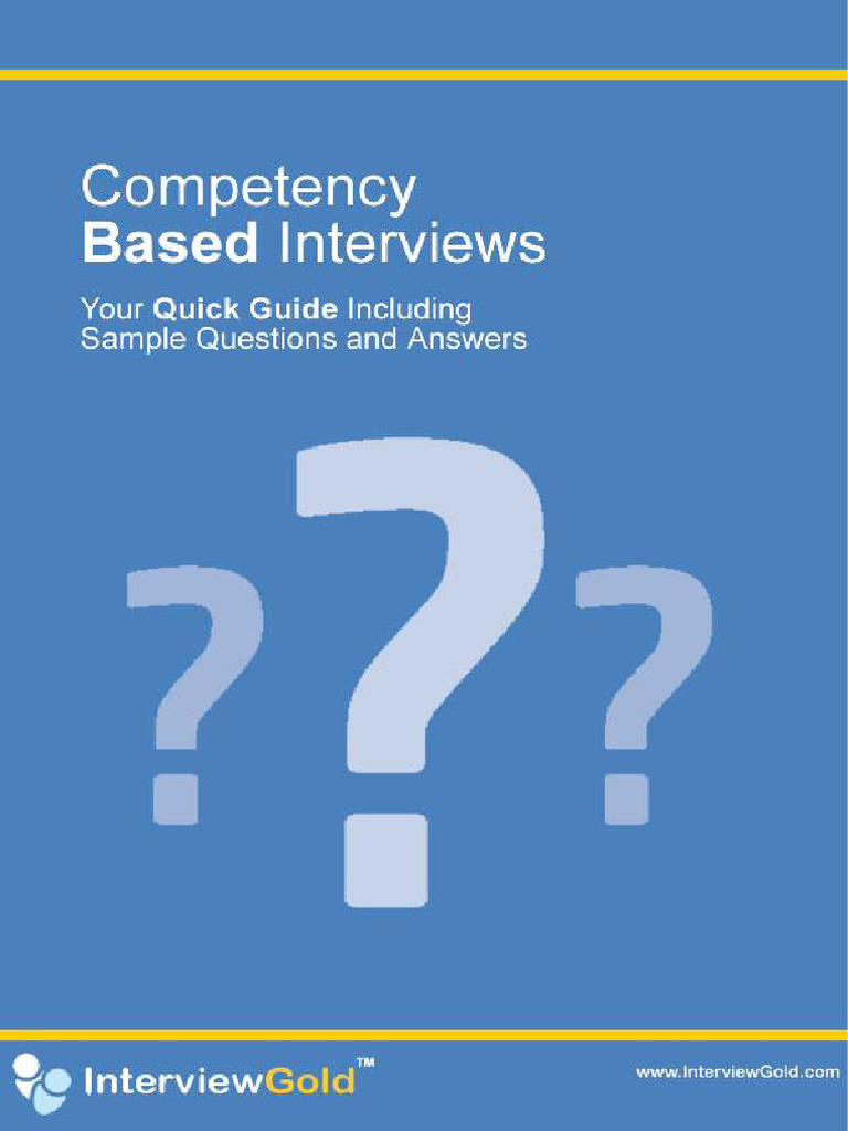 Competency Based Interviews | PDF