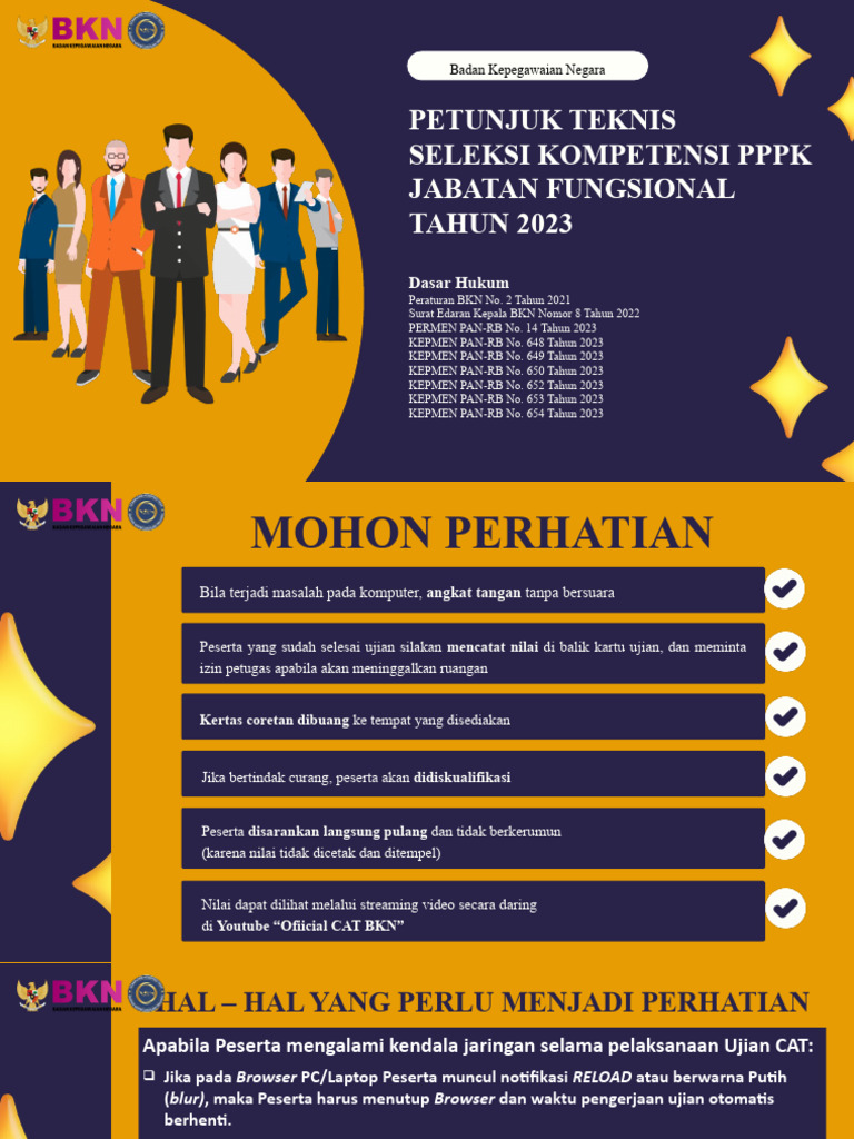 14NOV2023-PETUNJUK TEKNIS SELEKSI KOMPETENSI PPPK TAHUN 2023 (Paparan) | PDF