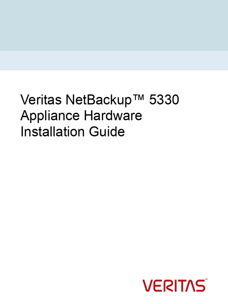 Netbackup 5330 Appliance Hardware Installation Guide Pdf Computer Hardware Computer Data