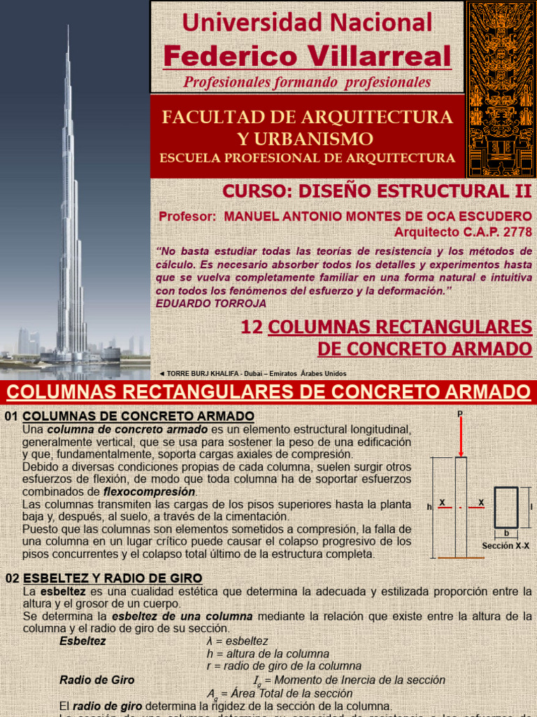 Diseño de Columnas Rectangulares de Concreto | PDF | Pandeo | Concreto ...