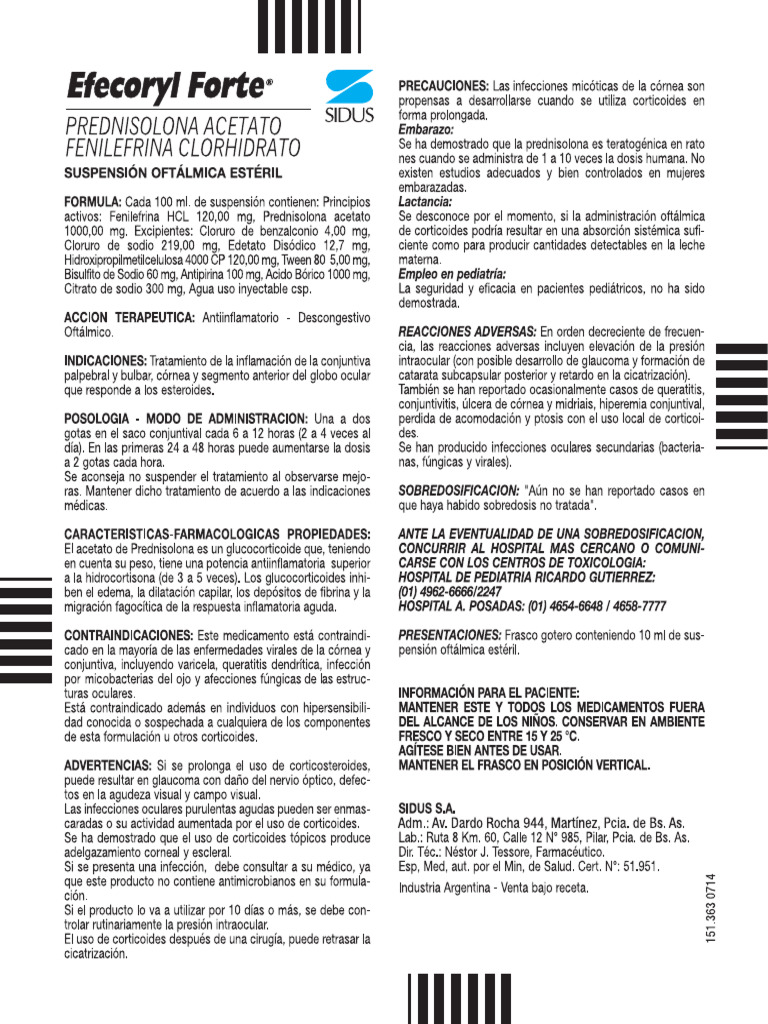 Prosp Efecoryl Forte | PDF