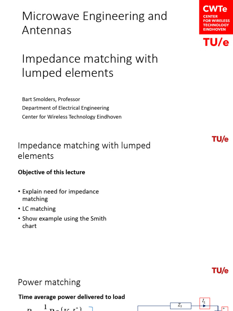 LC Impedance Matching with Lumped Elements | PDF | Broadcast ...