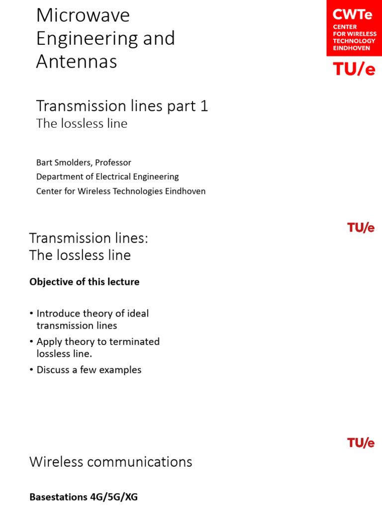 Transmission Lines Part1 | Download Free PDF | Transmission Line | Wireless