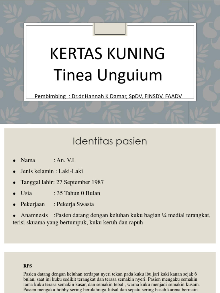 Terapi Tinea Unguium pada Pasien Kuku | PDF | Sains & Matematika