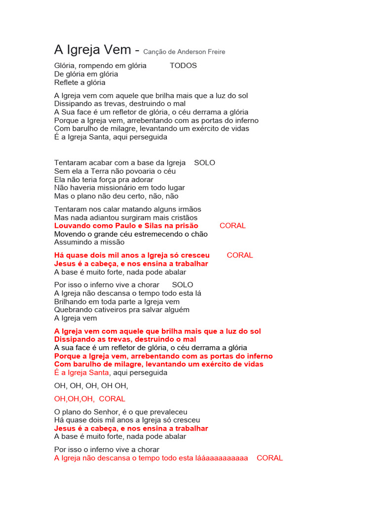 A Igreja Vem - Anderson Freire | PDF
