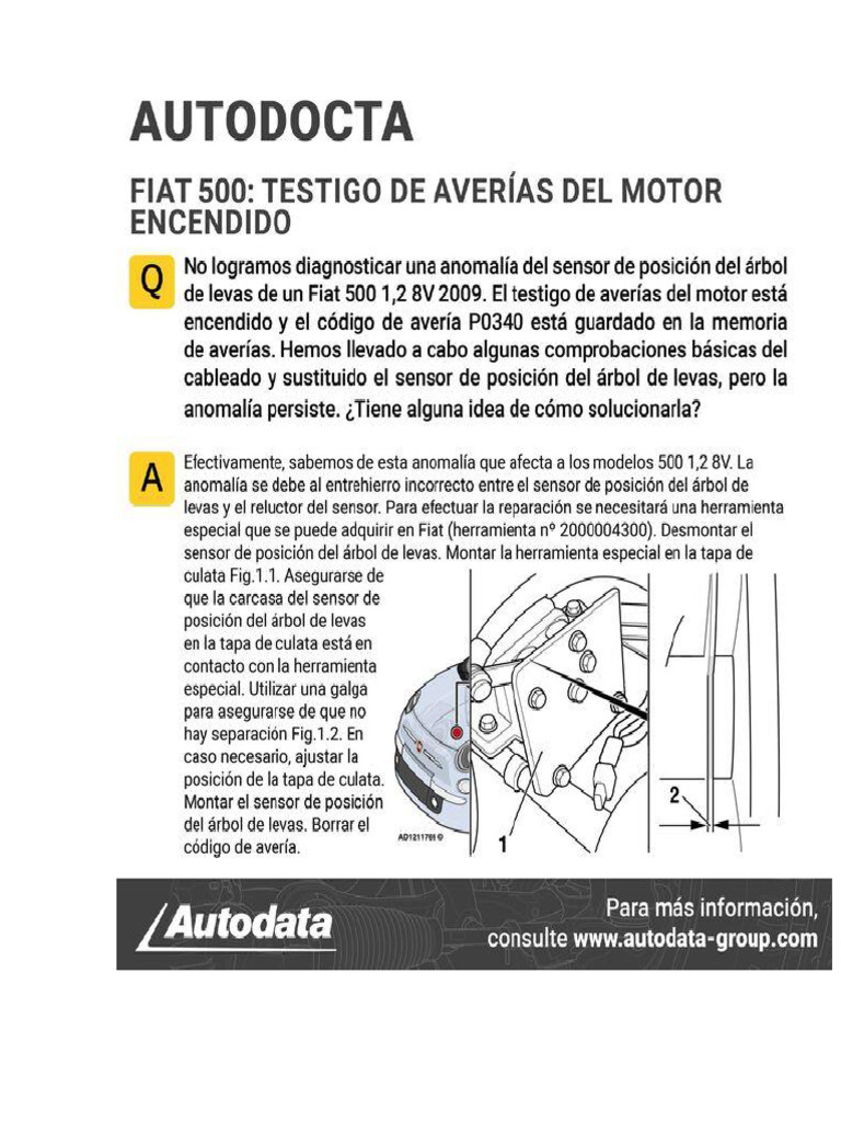 500 1.2 DTC P0340 | PDF