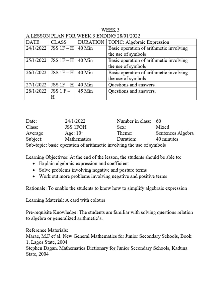Simplifying Algebraic Expressions | PDF | Mathematics | Procedural ...