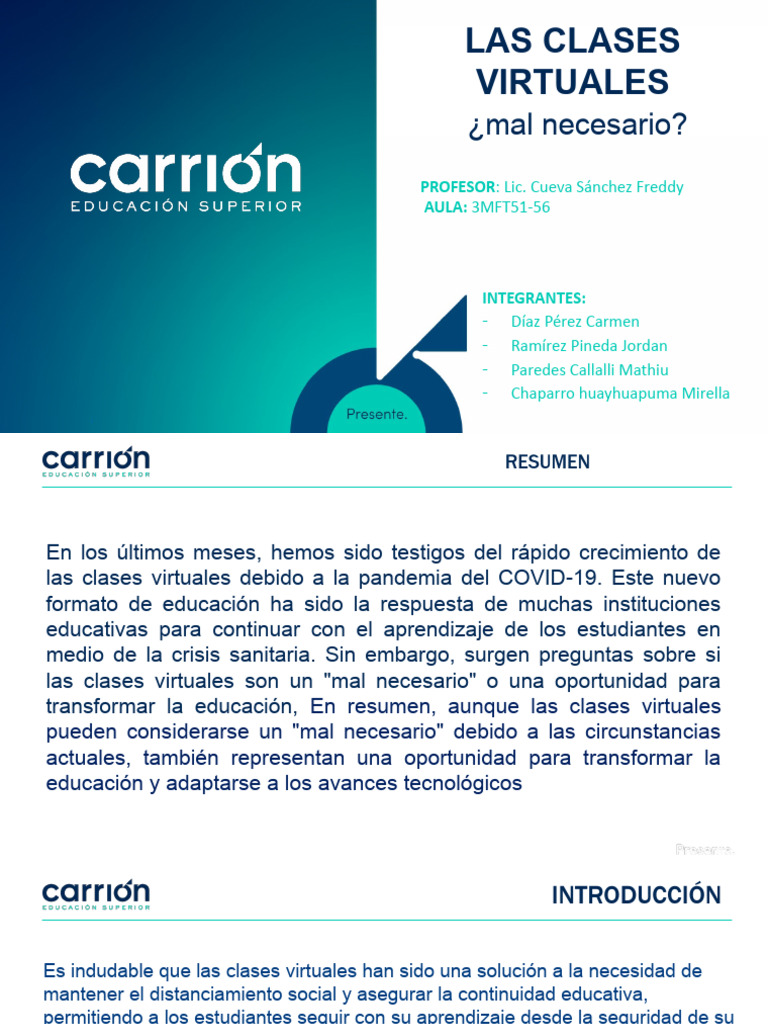 Art Clases Virtuales | PDF | Internet | Enseñando