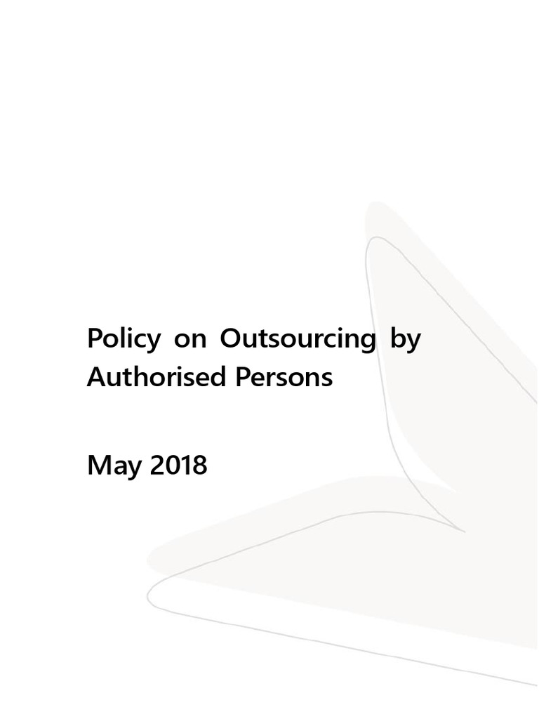 MGA Policy On Outsourcing by Authorised Persons | Download Free PDF ...