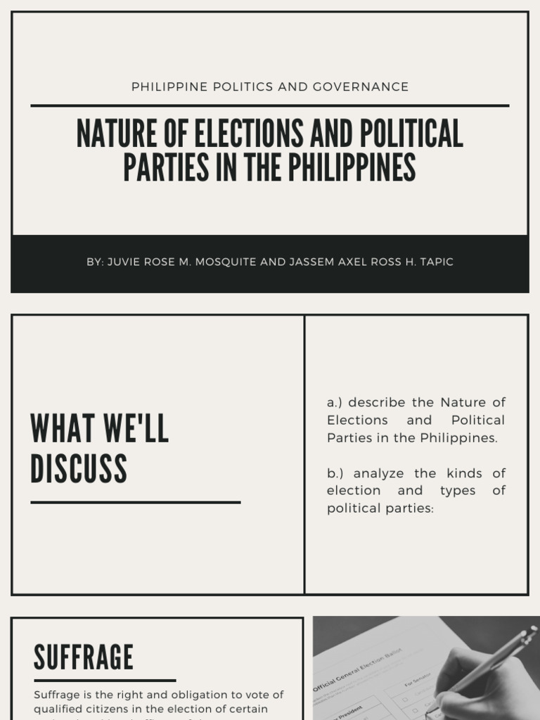 Nature of Elections and Political Parties in PH | PDF | Elections ...