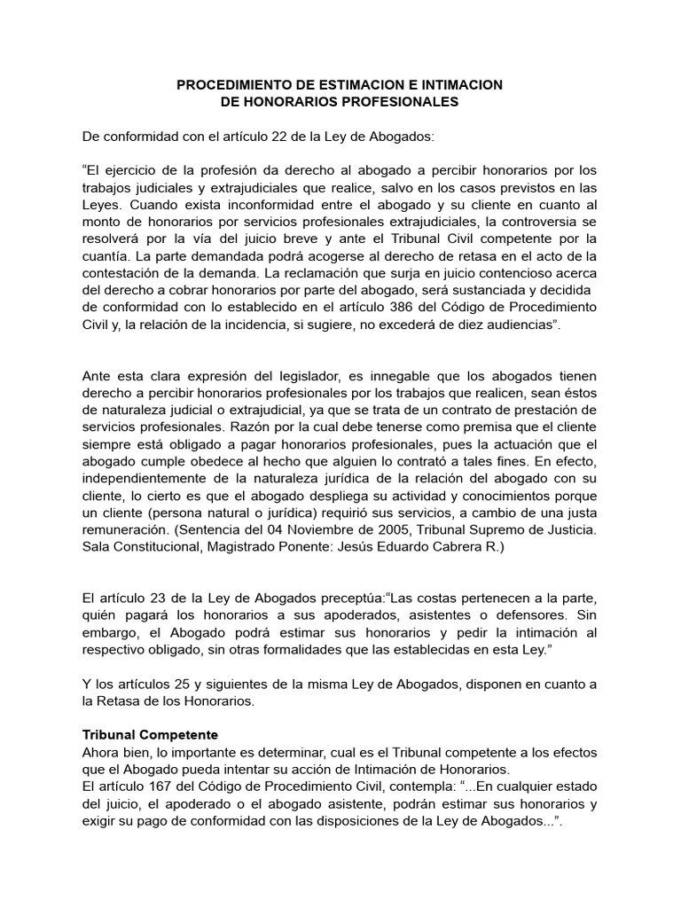 Procedimiento de Estimacion e Intimacion | PDF | Judicaturas ... Procedimiento de Estimacion e Intimacion | PDF | Judicaturas ...