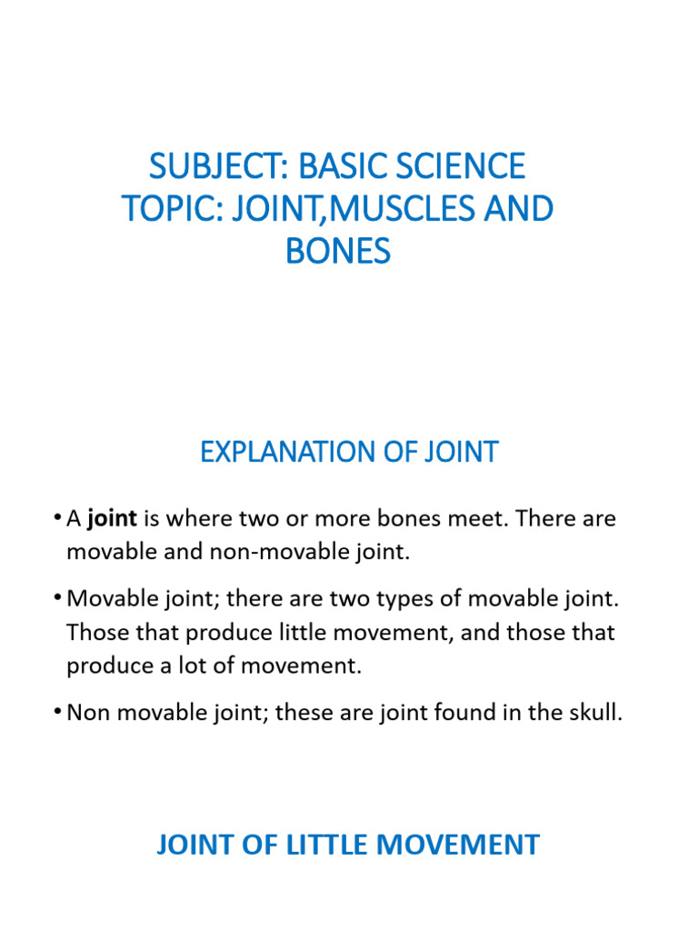 1024 - Bones, Joints and Muscles | PDF