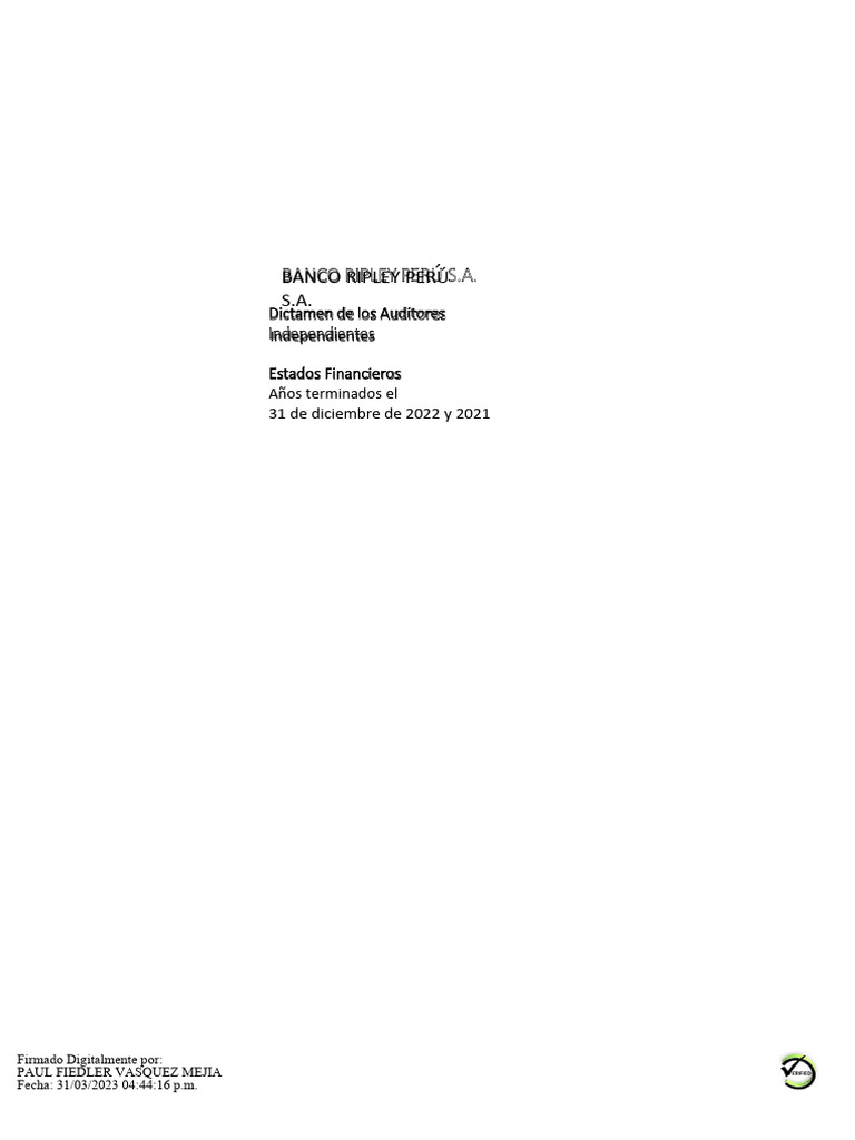 Informe Auditado 2022 | PDF | Auditoría | Contabilidad