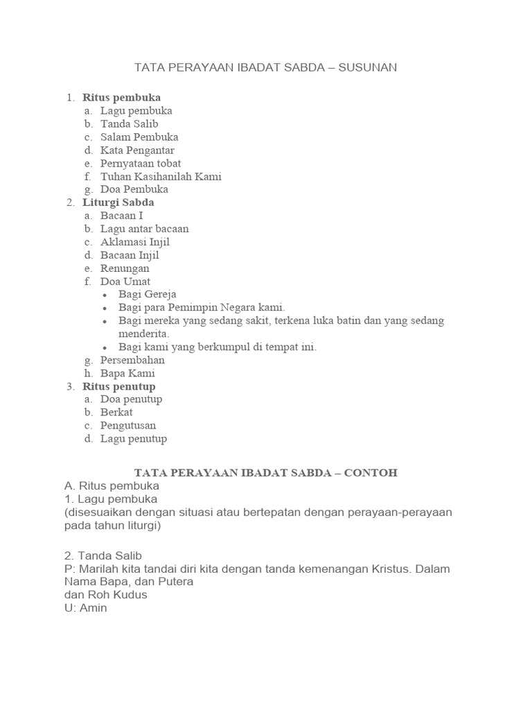 Panduan Ibadat Sabda Katolik | PDF | Kajian Bahasa Asing