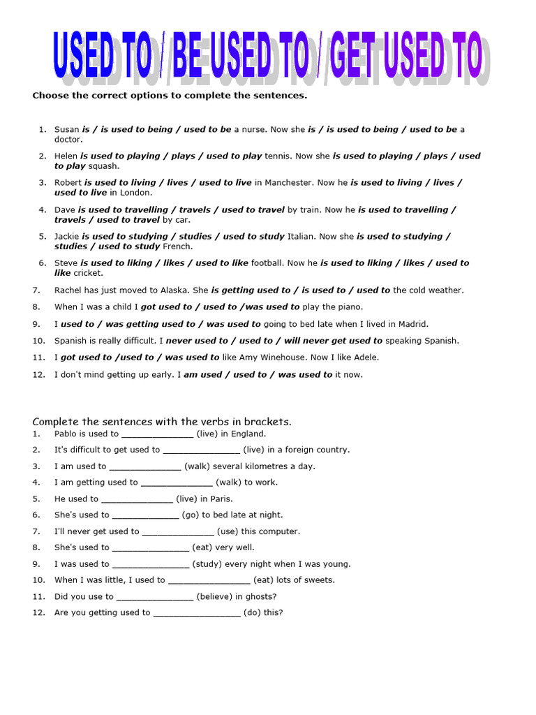 Mastering "Used To" Grammar | PDF | Language Families | Syntax
